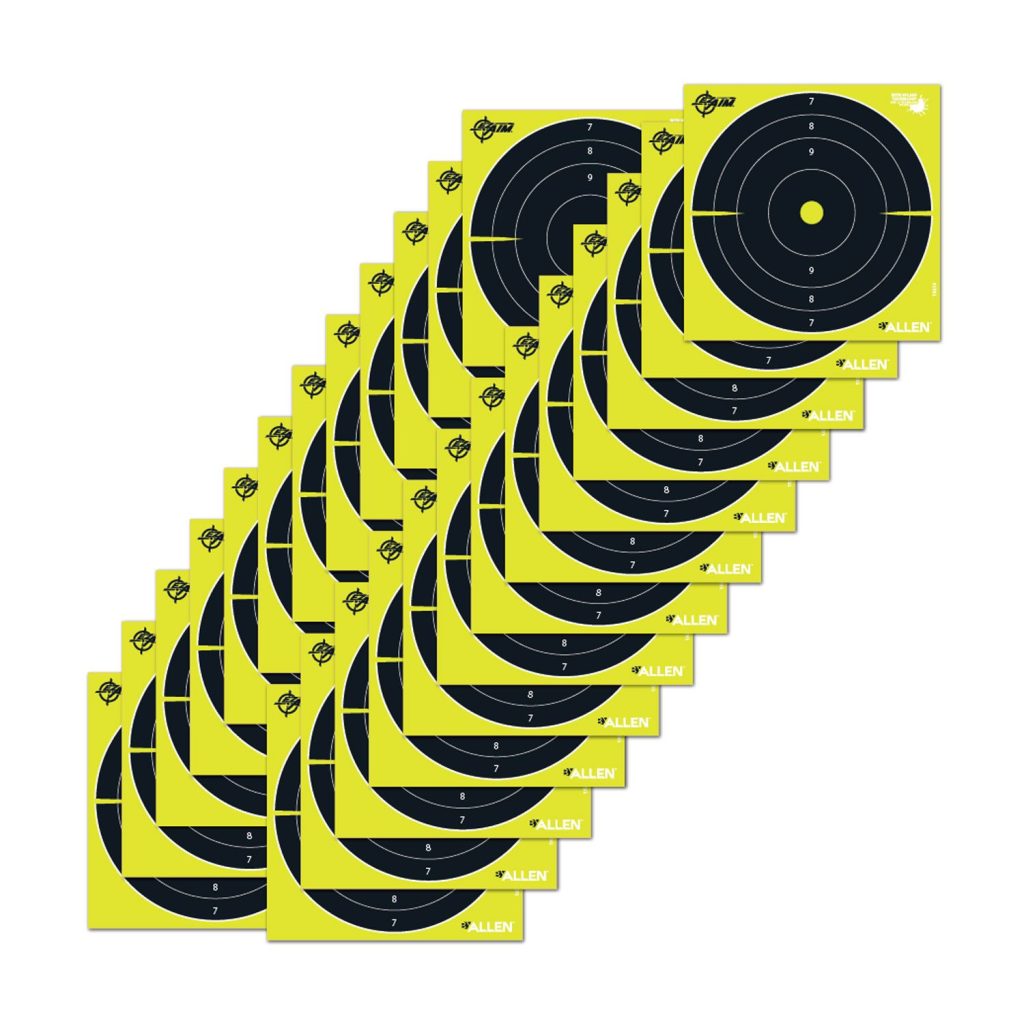 EZ-Aim 15213 Splash Reactive 8" Bullseye Hanging Paper 8" X 8" Black ...